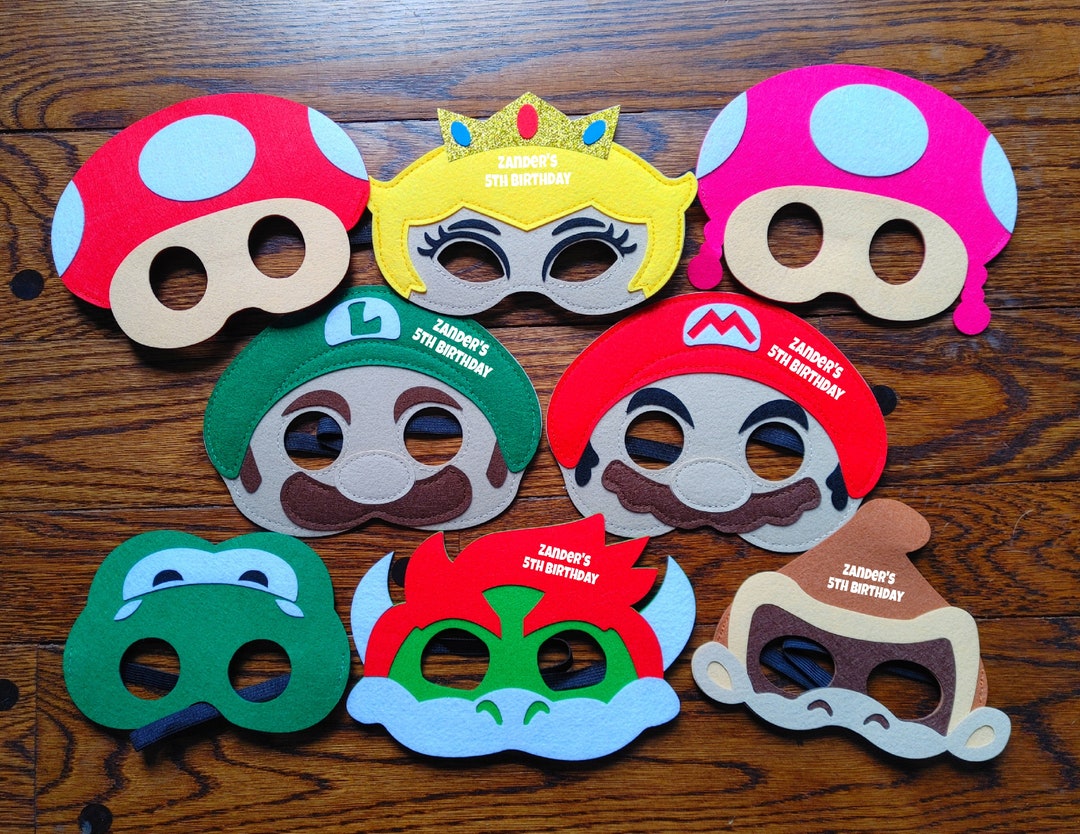 Personalized Mario Brothers Felt Masks! - Etsy