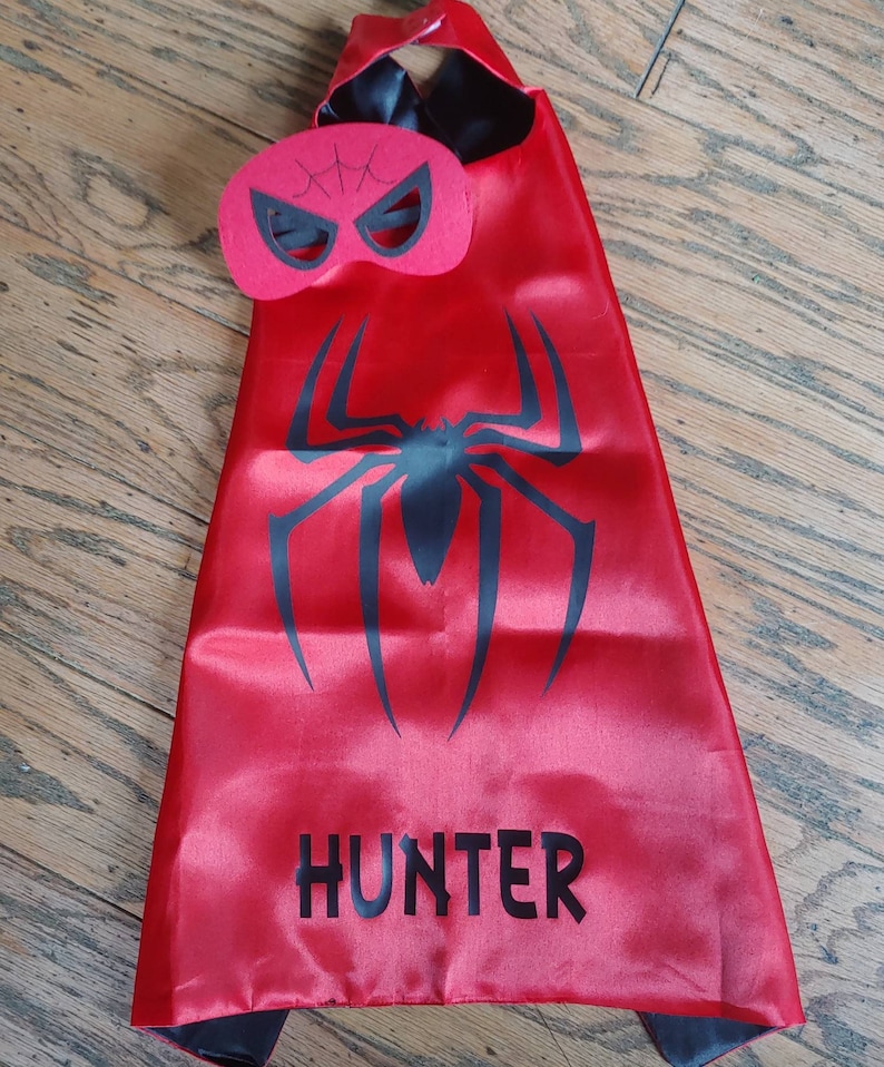 Personalized Spiderman Cape and Mask Set | Etsy