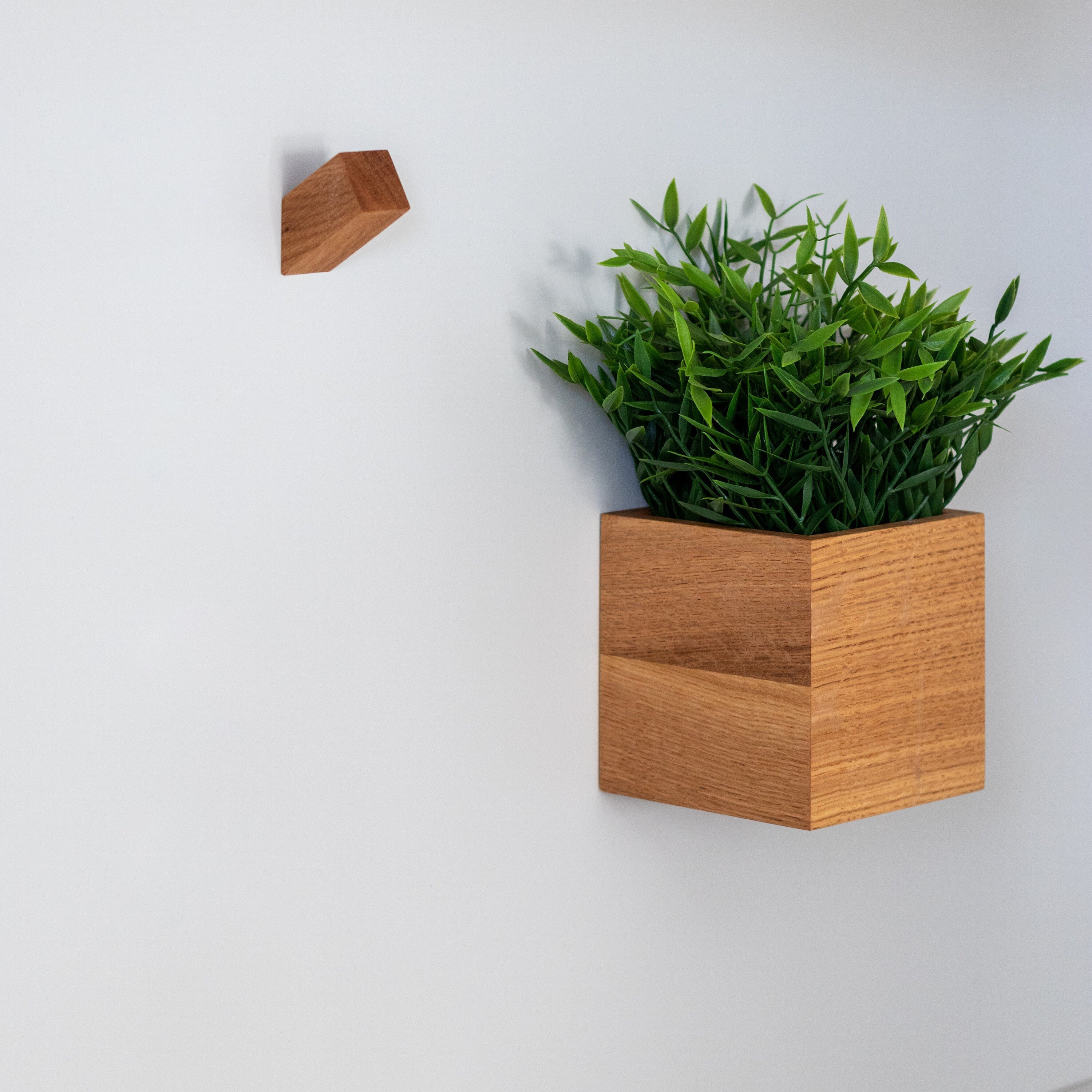 Magnetic Oak Wood Hook: Oblique Kitchen Towel Holder - Etsy