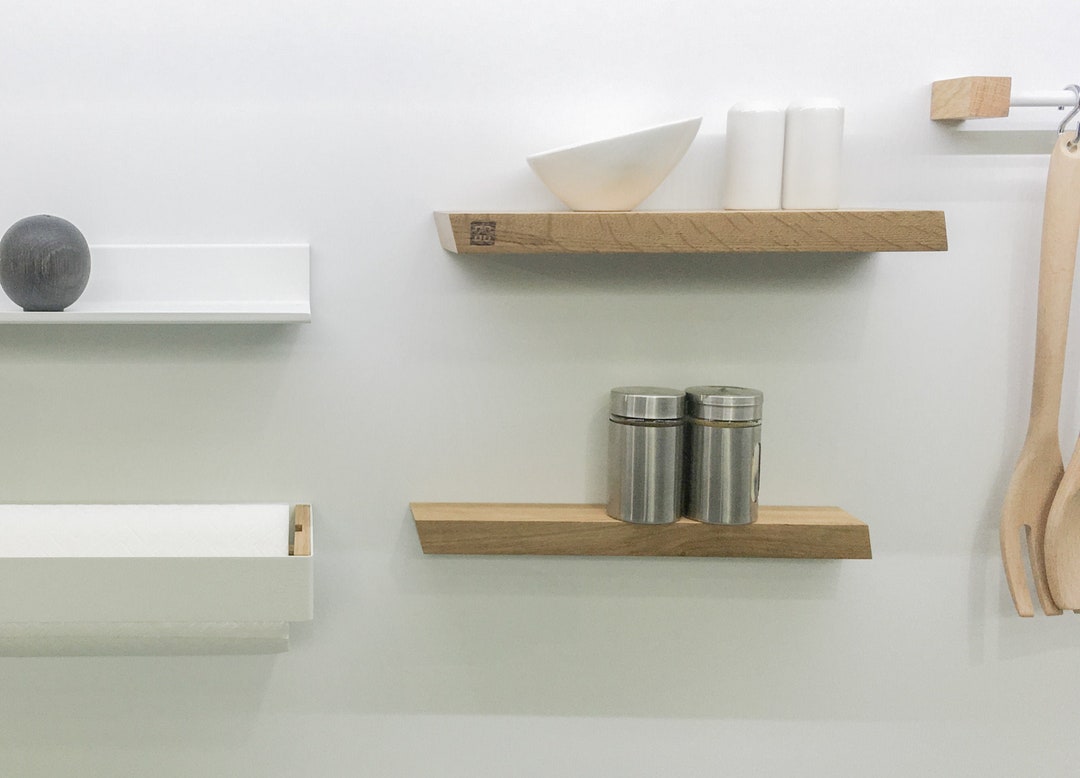 Magnetic Oak Shelf: Kitchen Storage, 3S Magnet System - Etsy