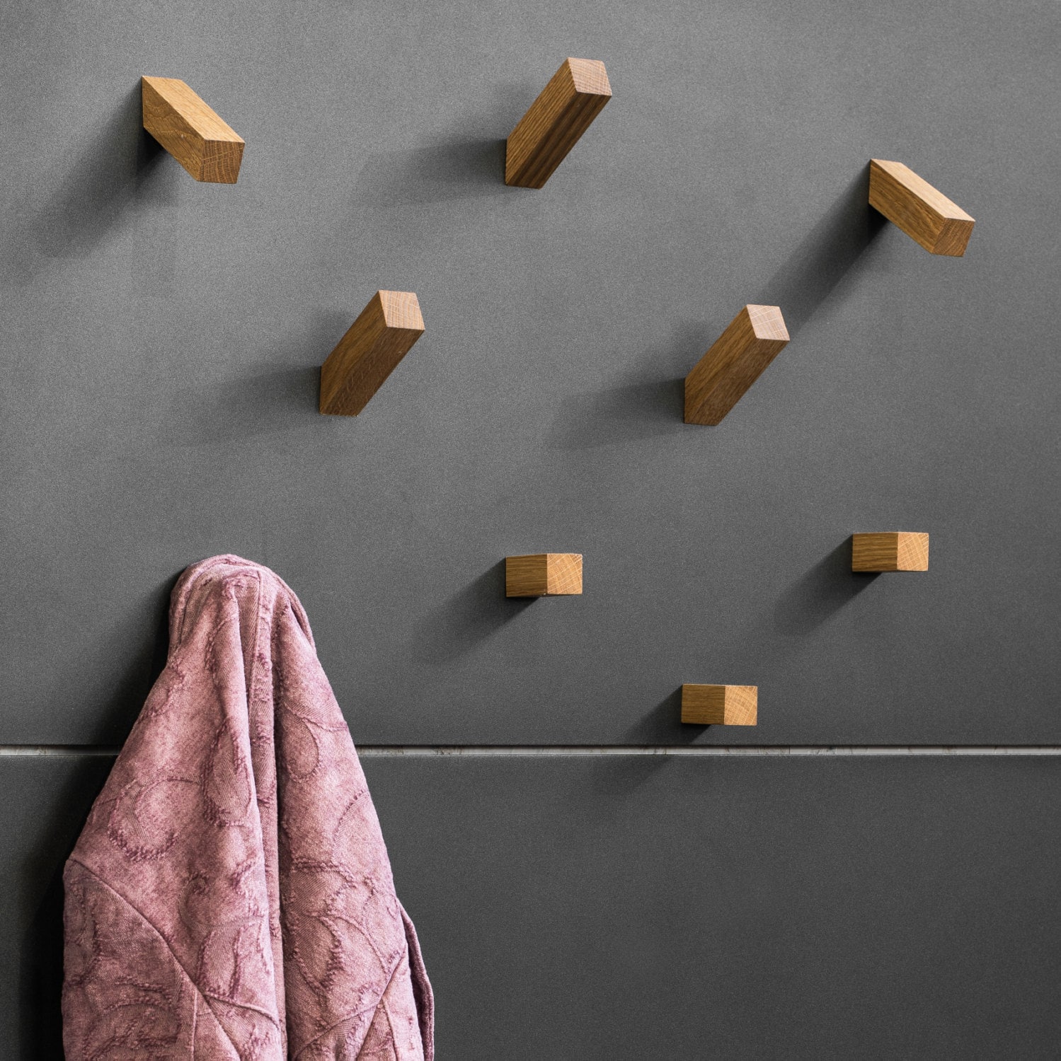 Magnetic Oak Wood Hook: Oblique Kitchen Towel Holder - Etsy