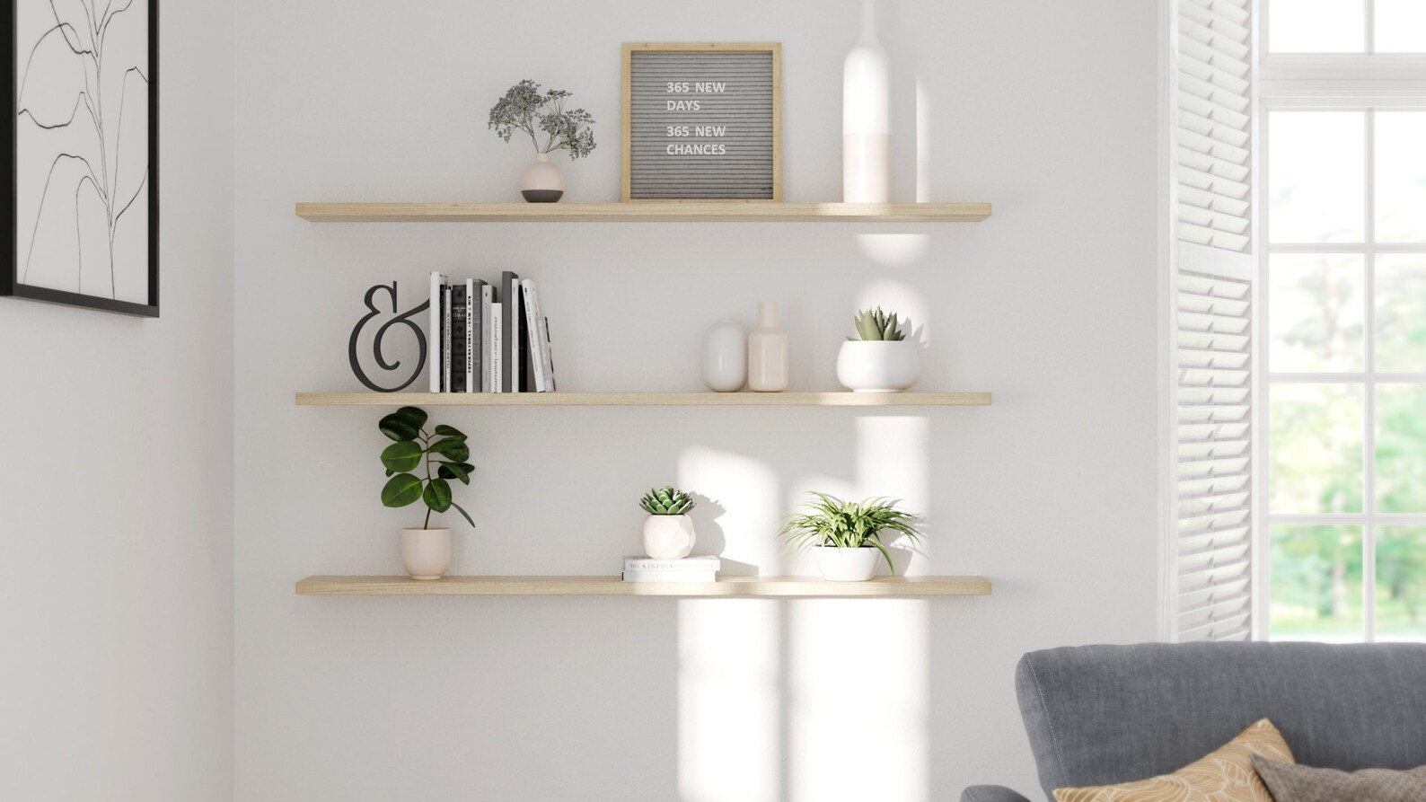 Oak Floating Shelf Neptune Isoguard Chalked 13cm | Etsy