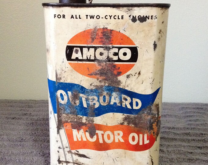 Vintage Amoco 1 Quart Outboard Motor Oil Can - Etsy