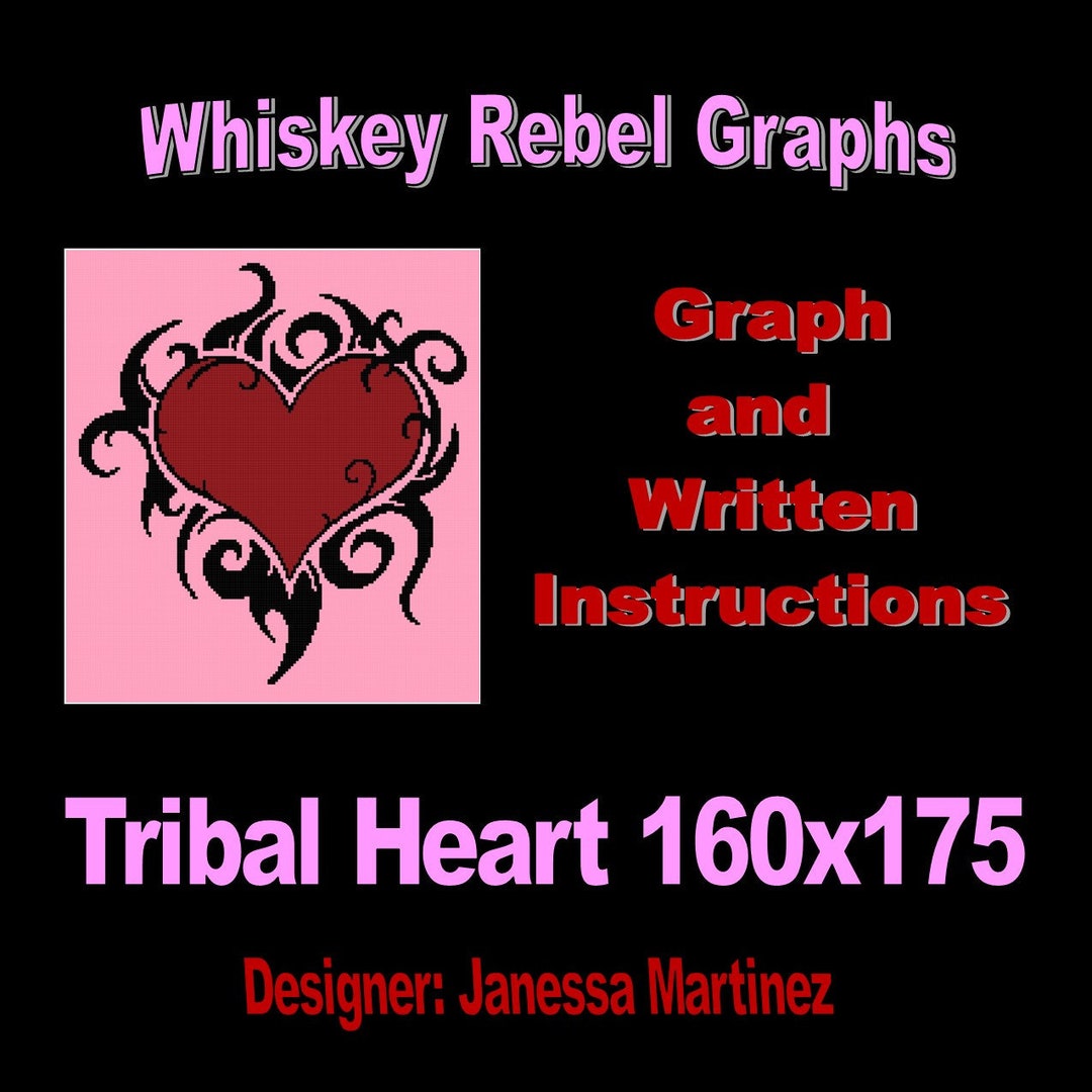 Tribal Heart Graphghan Chart and Written Instructions - Etsy