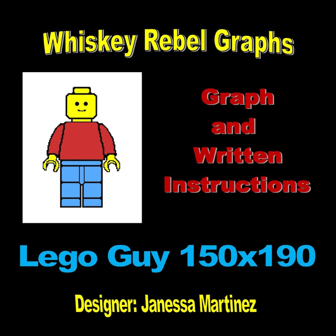 Lego Guy Graphghan Chart and Written Instructions - Etsy