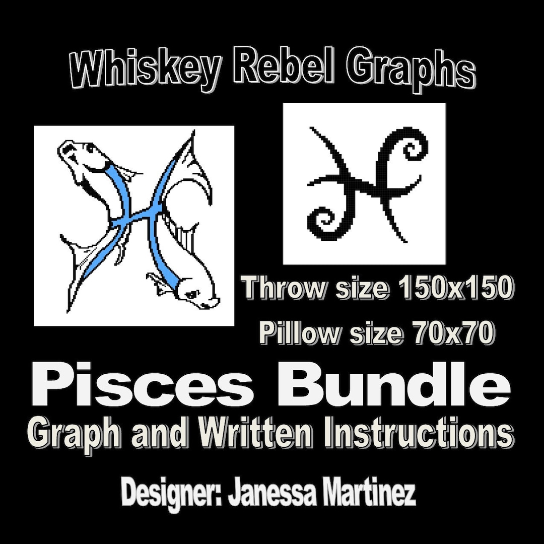 Pisces Bundle Graphghan Chart and Written Instructions - Etsy