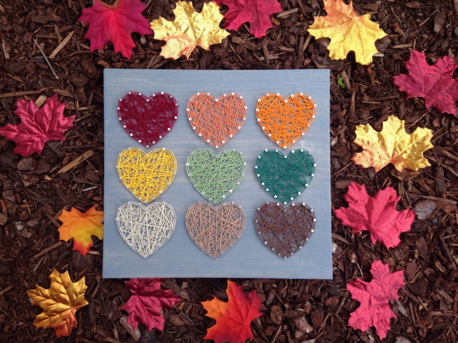 MADE TO ORDER Autumn Hearts Fall Colors | Etsy