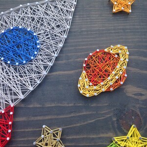 MADE TO ORDER Outer Space Rocketship String Art - Etsy