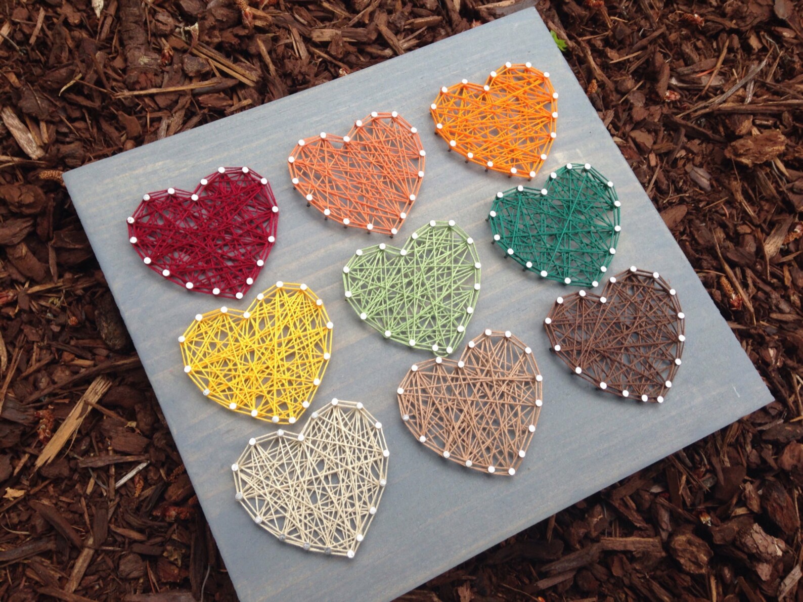 MADE TO ORDER Autumn Hearts Fall Colors | Etsy