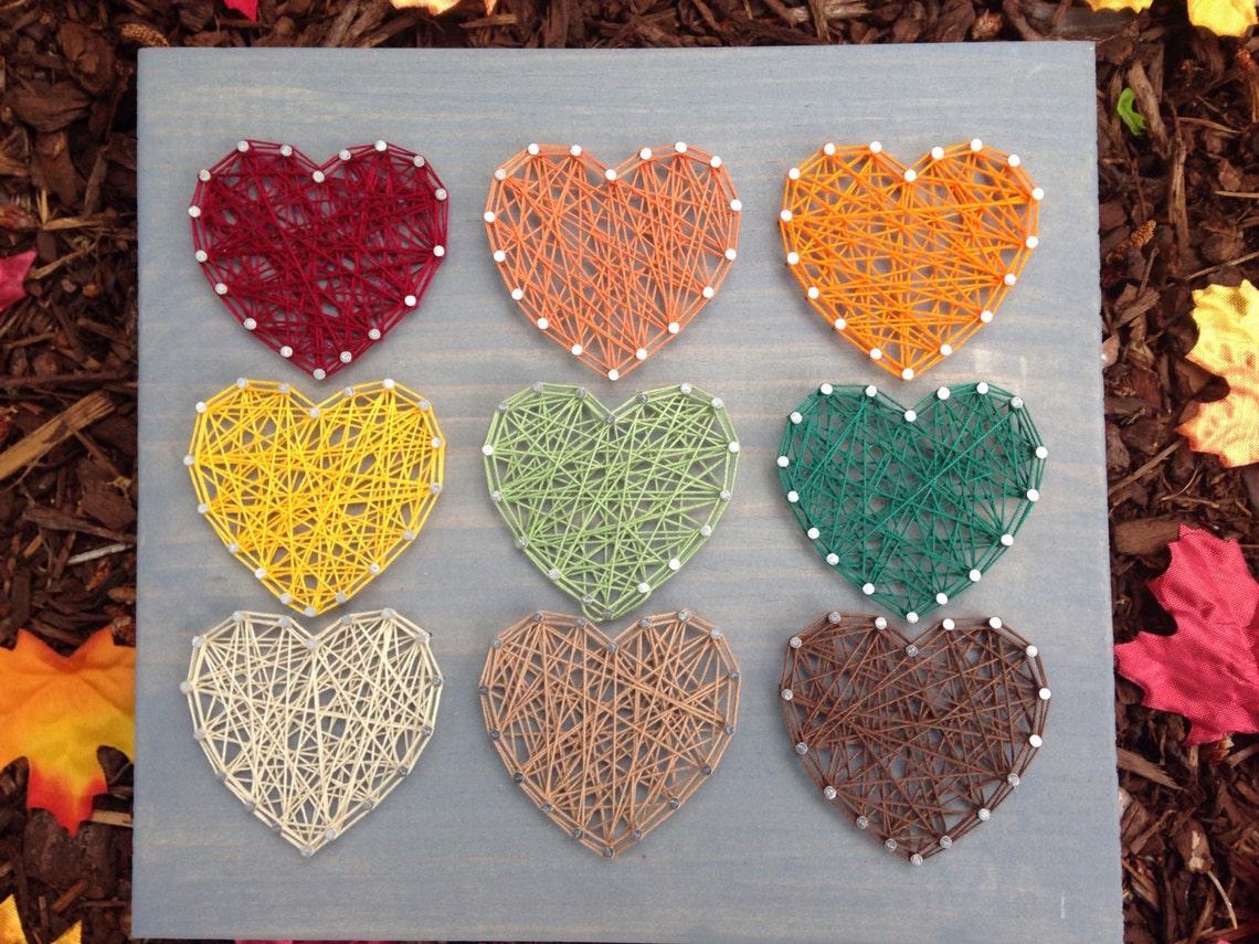 MADE TO ORDER Autumn Hearts Fall Colors | Etsy