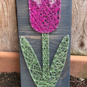 MADE TO ORDER Tulip String Art Flower String Art Spring - Etsy