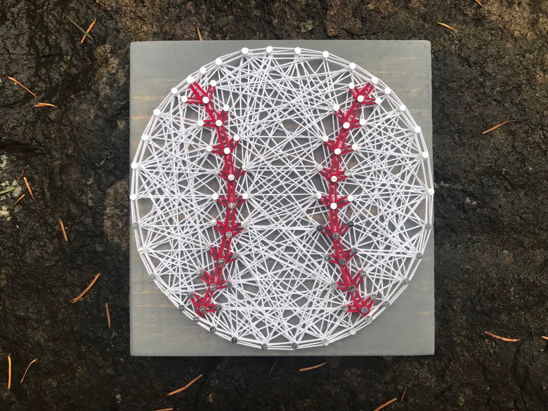 MADE TO ORDER Baseball String Art Sport Decor - Etsy