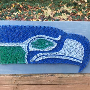 MADE TO ORDER Seattle Seahawk String Art Vintage Logo - Etsy