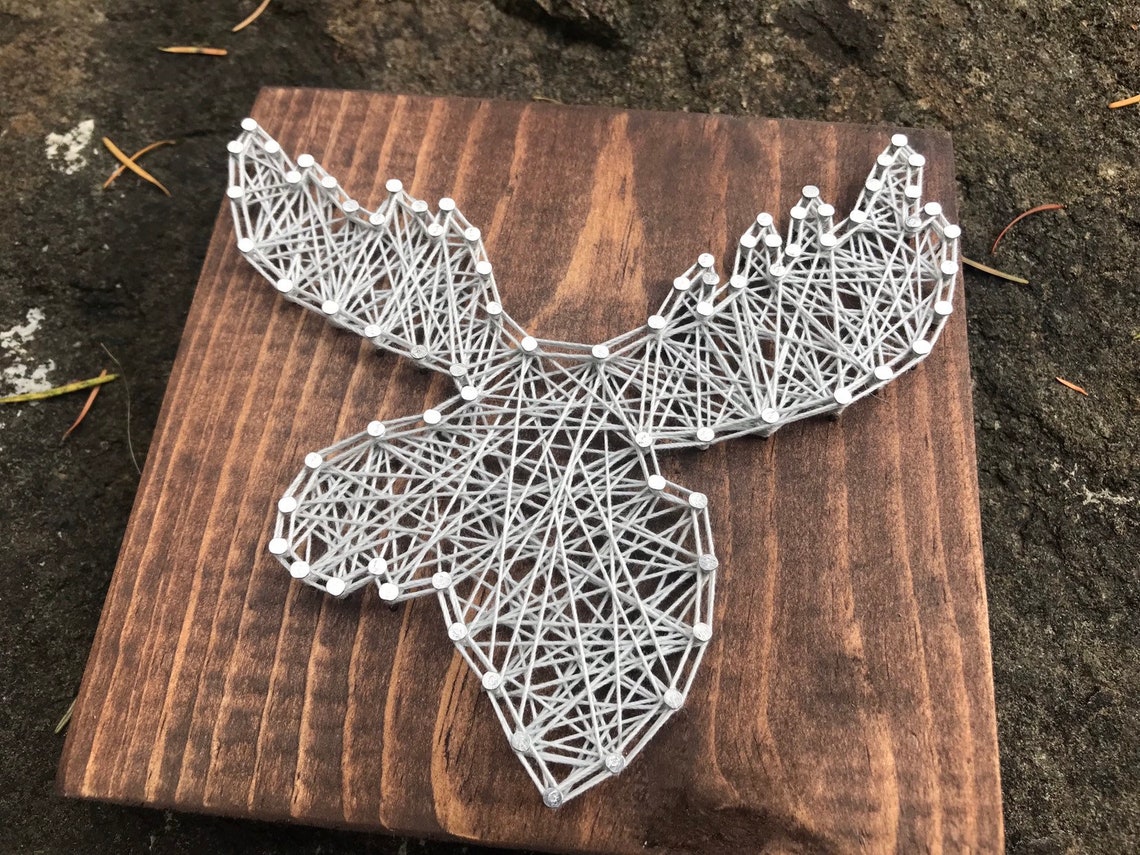 MADE TO ORDER Moosehead String Art Moose Decor Woodland - Etsy