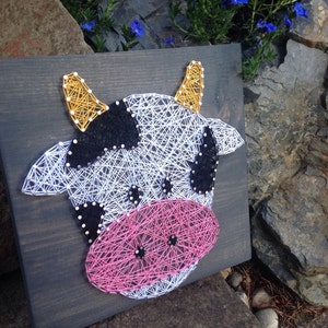 MADE TO ORDER Cow String Art Farm Decor - Etsy