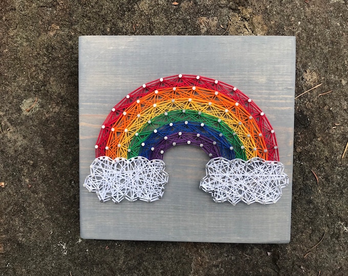 MADE TO ORDER- Mini Rainbow String Art - Etsy