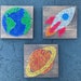 MADE TO ORDER Outer Space String Art Earth Rocketship and - Etsy