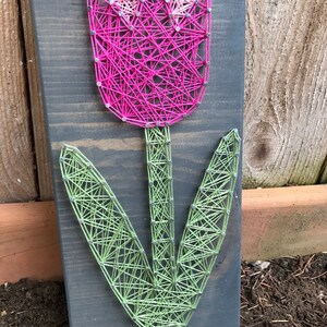 MADE TO ORDER Tulip String Art Flower String Art Spring - Etsy