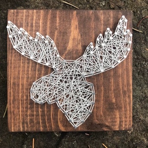 MADE TO ORDER Moosehead String Art Moose Decor Woodland - Etsy