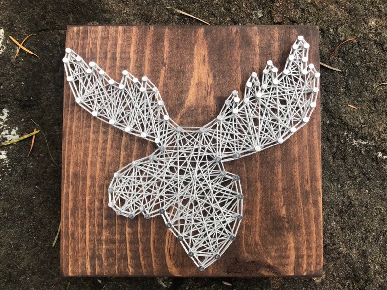 MADE TO ORDER Moosehead String Art Moose Decor Woodland | Etsy
