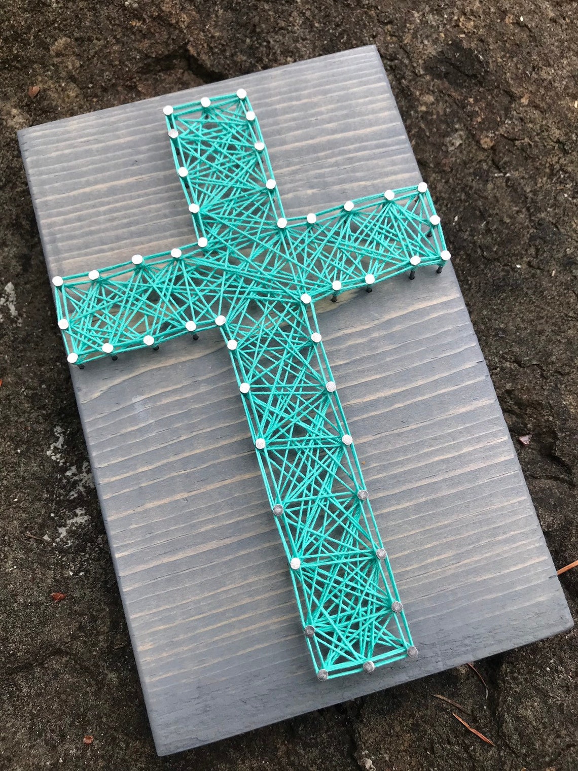 MADE TO ORDER Cross String Art Nail Art Home Decor - Etsy