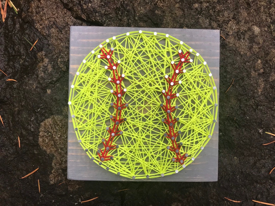 MADE TO ORDER Softball String Art Sports Decor - Etsy