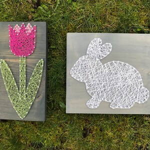 MADE TO ORDER Tulip String Art Flower String Art Spring - Etsy