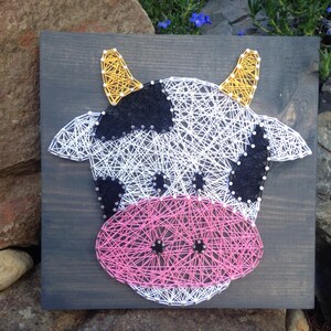 MADE TO ORDER Cow String Art Farm Decor - Etsy