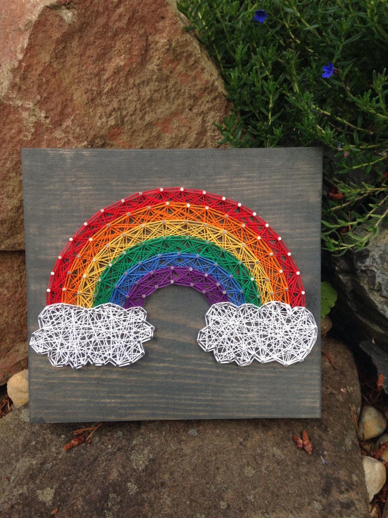 MADE TO ORDER Rainbow String Art | Etsy
