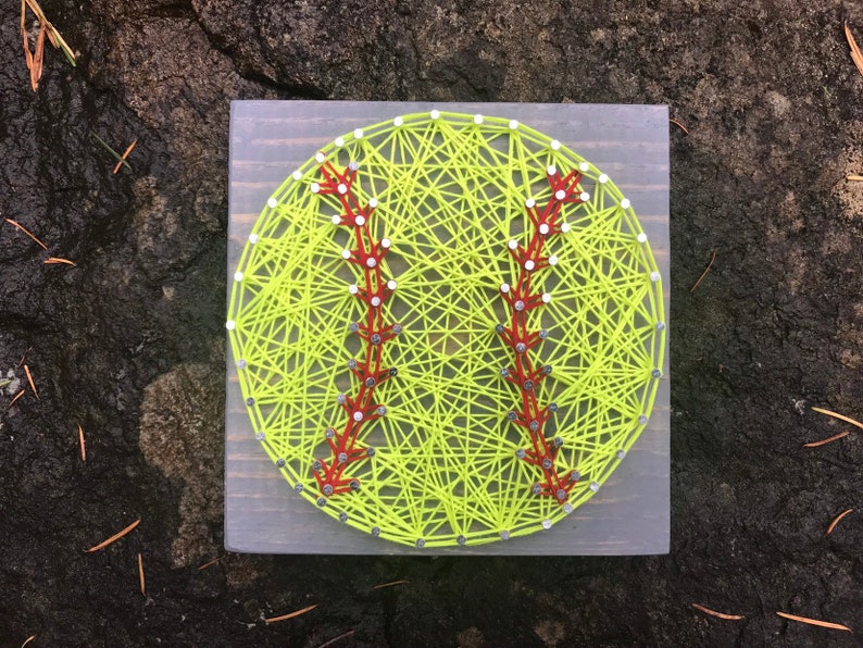 MADE TO ORDER Softball String Art Sports Decor | Etsy
