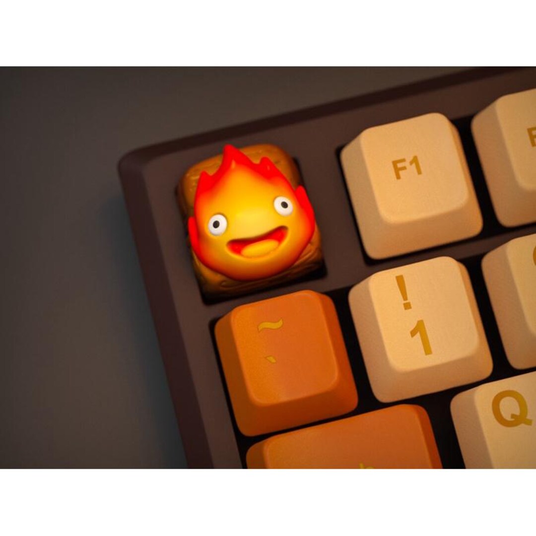 Glowing Fire Artisan Keycap, Fire Demon Anime Keycap, Anime Keycap ...
