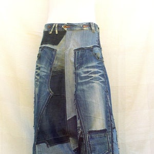 Unisex Harem Pants in Patchwork of Recycled Jeans CUSTOM-MADE ...