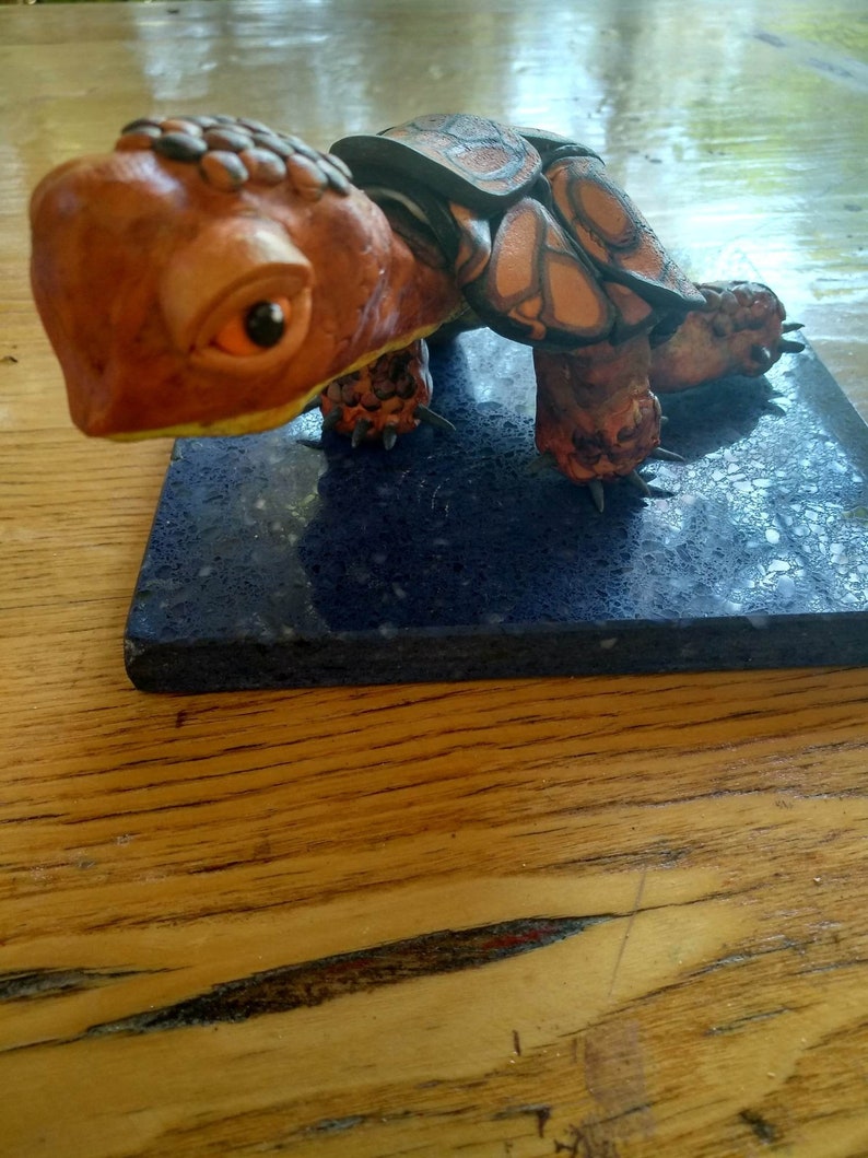 New Polymer Clay Handmade Box Turtle, Decorative Turtle Hand Sculpted ...