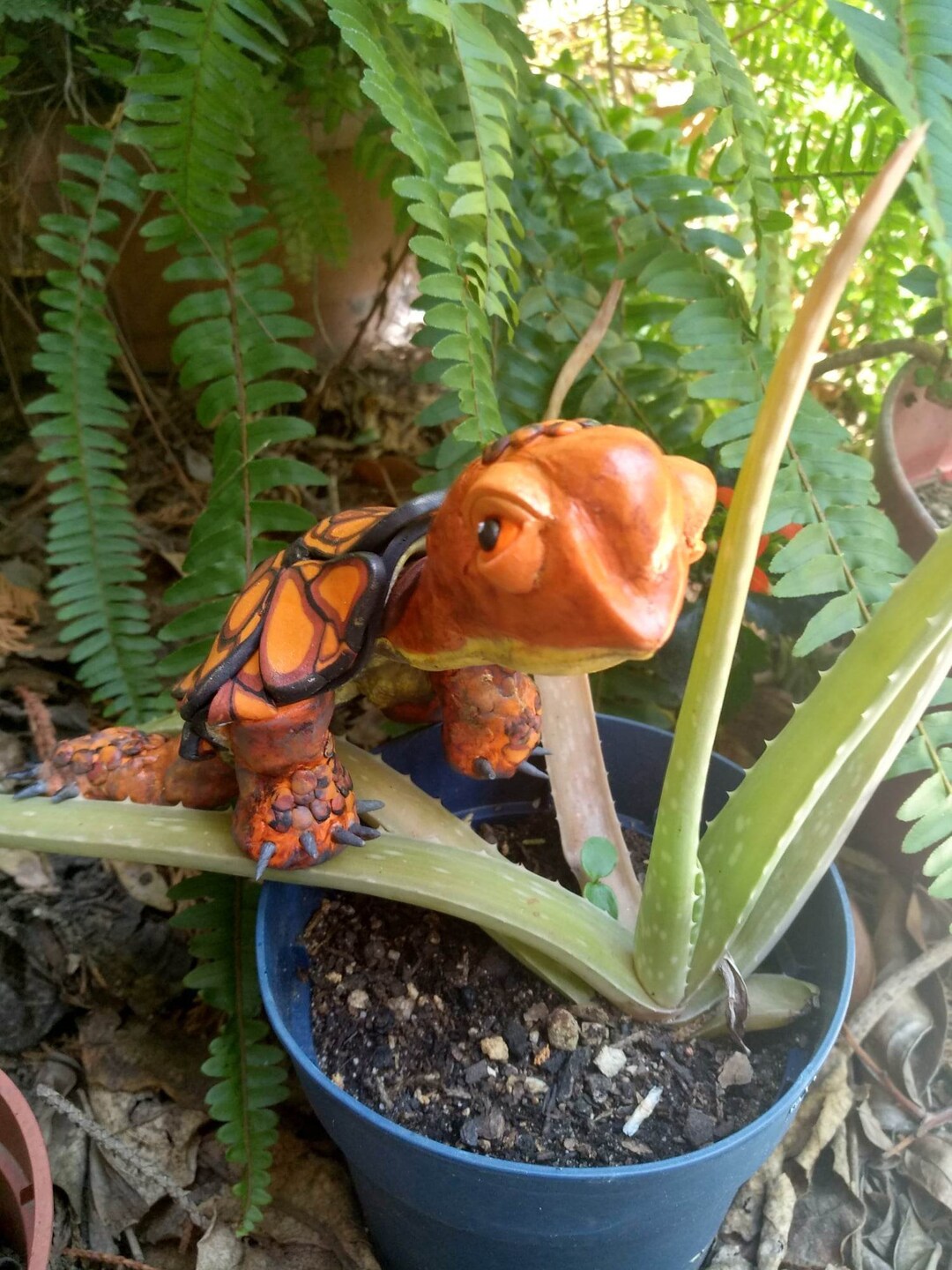 New Polymer Clay Handmade Box Turtle, Decorative Turtle Hand Sculpted ...