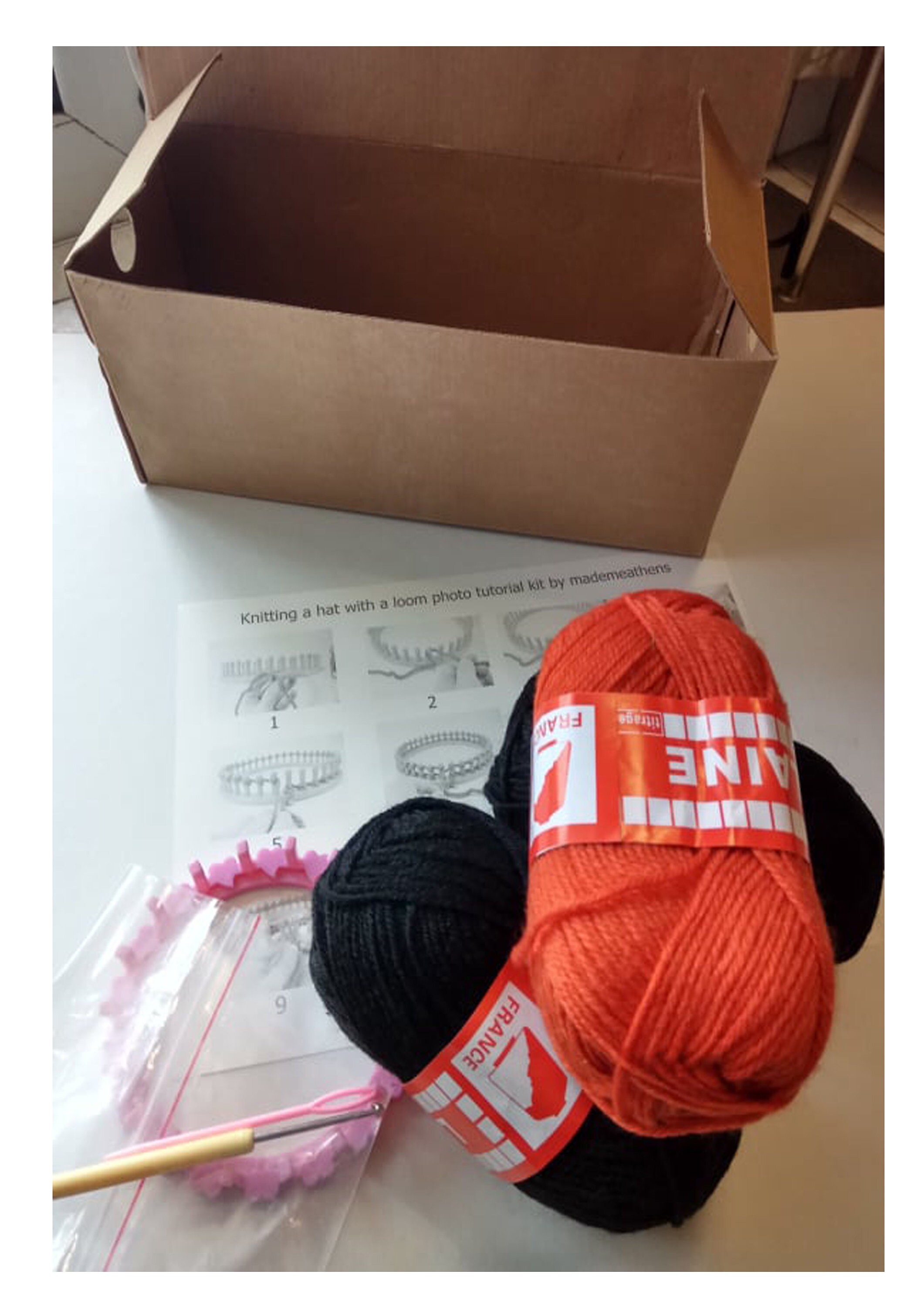 Knitting Hat With a Loom Kit by Mademeathens Diy Step by Step Photo ...