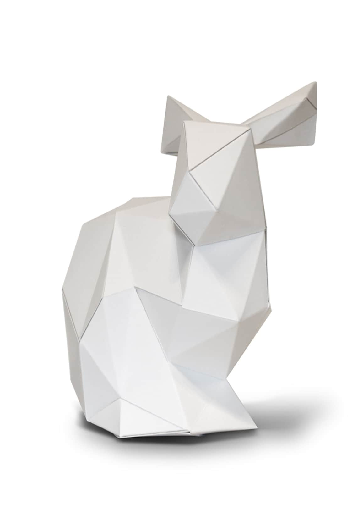 3D Paper Bunny Template, DIY Bunny Pattern, Papercraft, Home Decor ...