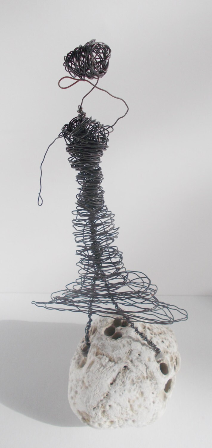 Wire Figurines Lady and Sir, Handmade Male and Female Figurines, Wire ...