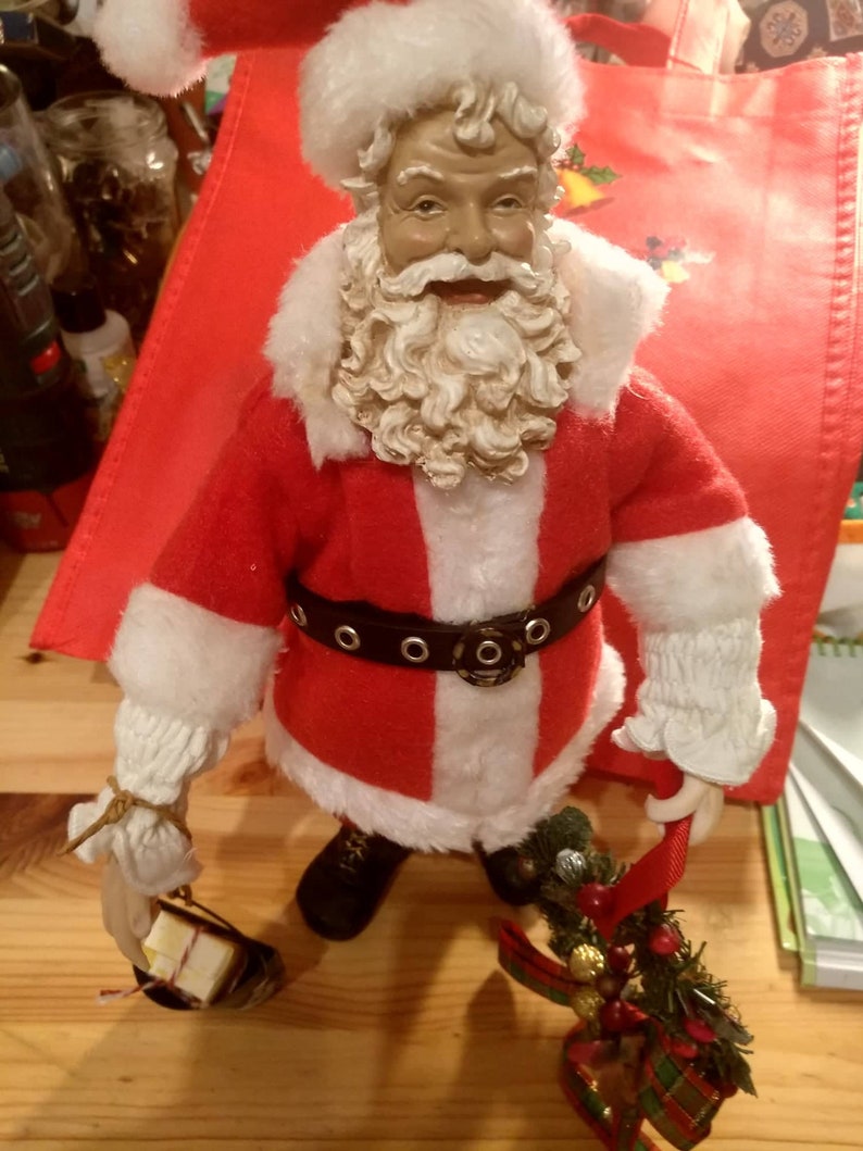 Santa Made of Resin Size Approx. 27 Cm Tall Wears a Red Outfit - Etsy