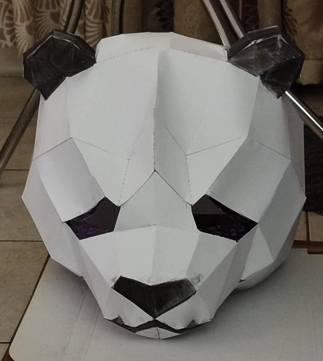 Panda Bear 3d Paper Face Mask DIY Panda Bear Pattern, Papercraft, Home ...