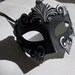 Half Face Goth Style Mask Handmade and Handpainted Black and - Etsy