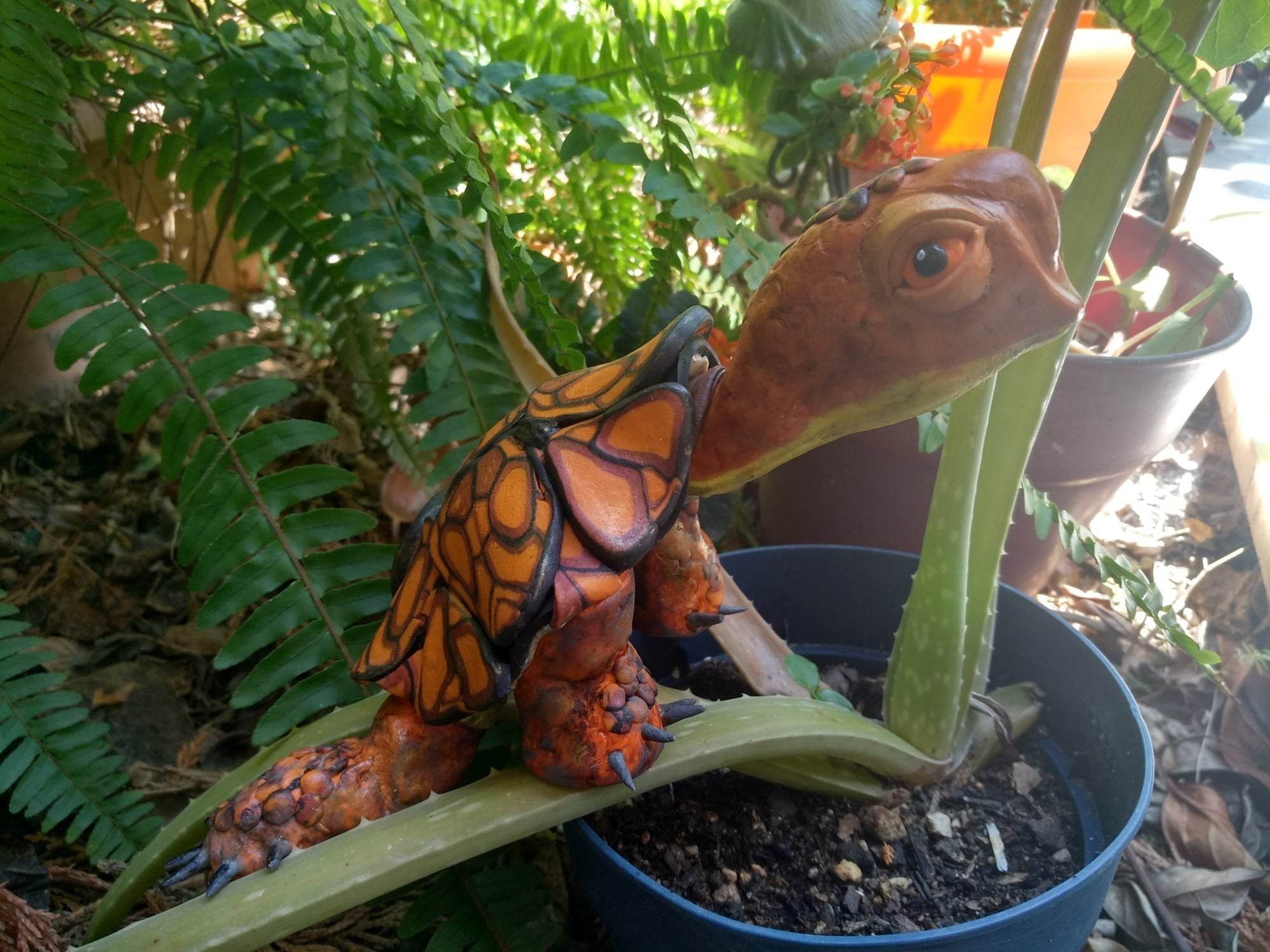 New Polymer Clay Handmade Box Turtle, Decorative Turtle Hand Sculpted ...