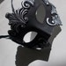 Half Face Goth Style Mask Handmade and Handpainted Black and - Etsy