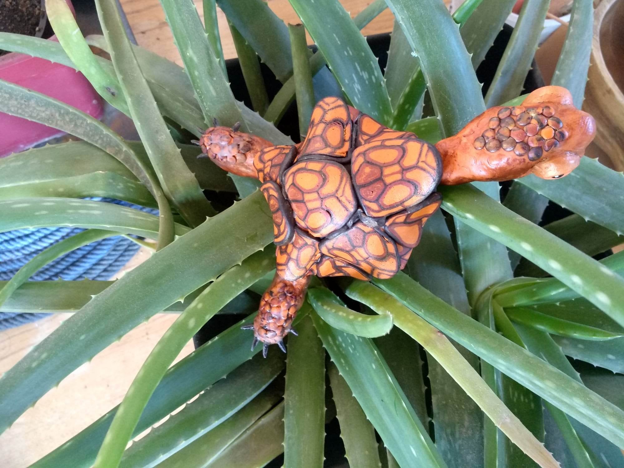 New Polymer Clay Handmade Box Turtle, Decorative Turtle Hand Sculpted ...