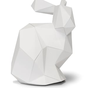 3D Paper Bunny Template, DIY Bunny Pattern, Papercraft, Home Decor ...