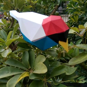3D Papercraft Bird Template, DIY Bird Pattern, DIY Easter Decor, Easter ...