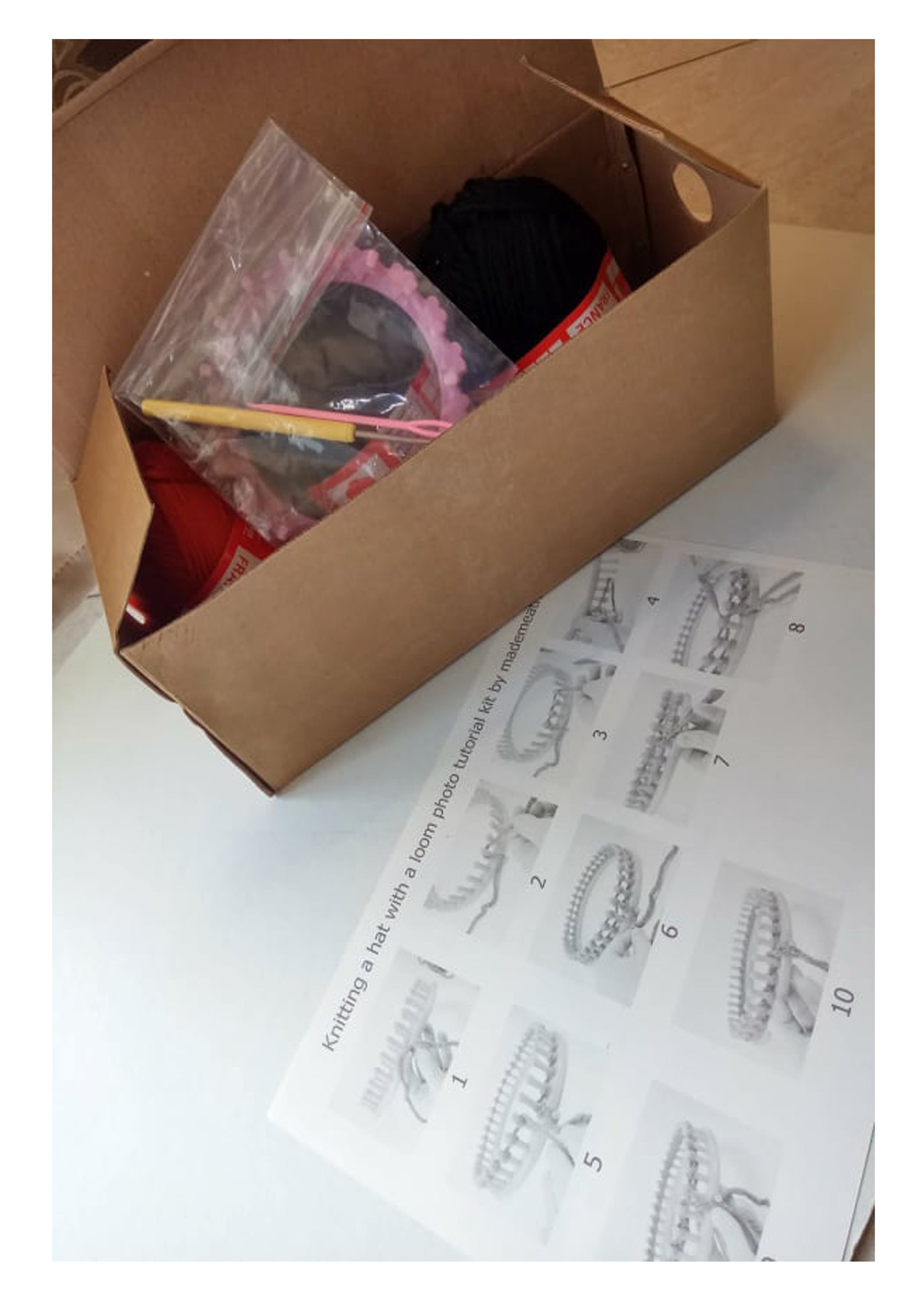 Knitting Hat With a Loom Kit by Mademeathens Diy Step by Step Photo ...