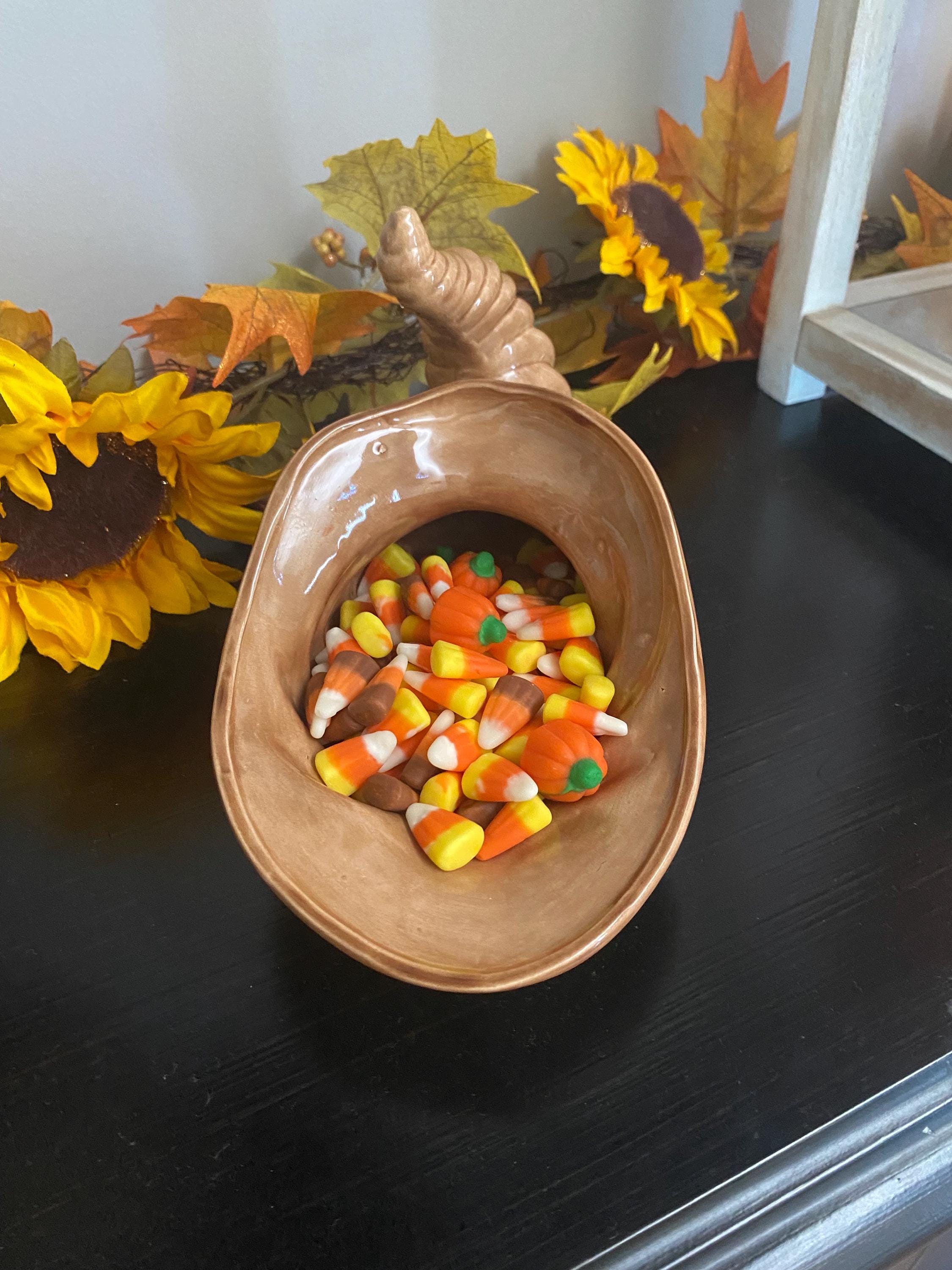 Ceramic Cornucopia Thanksgiving Decor - Etsy