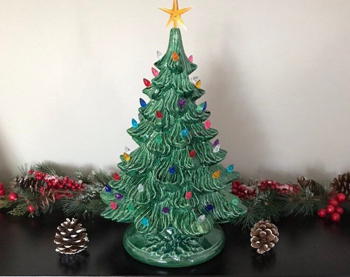 Ceramic Christmas Tree Large Free Shipping Ceramic | Etsy