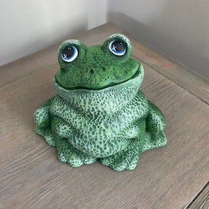 Small Ceramic Frog Statue for Garden - Etsy