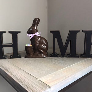 Ceramic Chocolate Easter Bunny (sitting With Basket) - Etsy